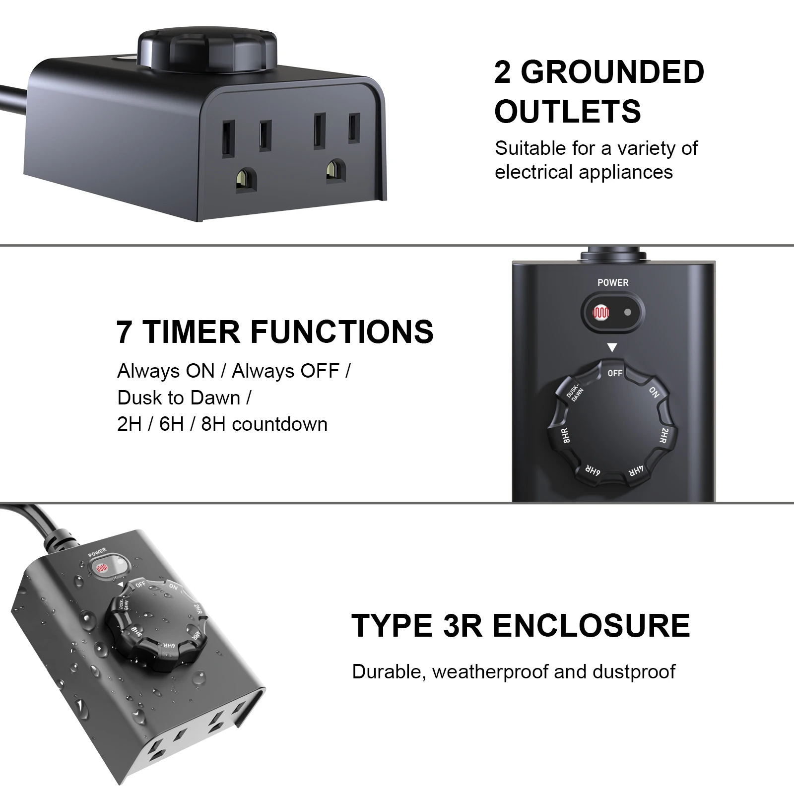 Outdoor Countdown Smart Timers Ip65 Weatherproof And Safe Mechanical ...