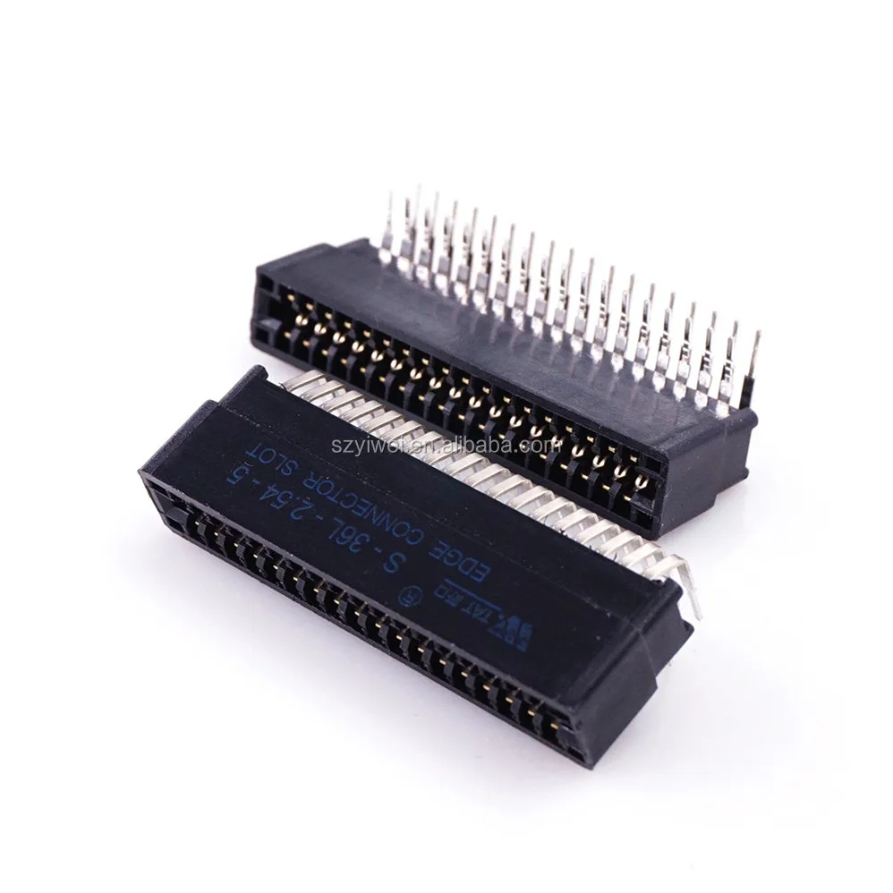 Card Edge Connector - 36 Pin, 2.54 Mm Pitch, Gold Finger