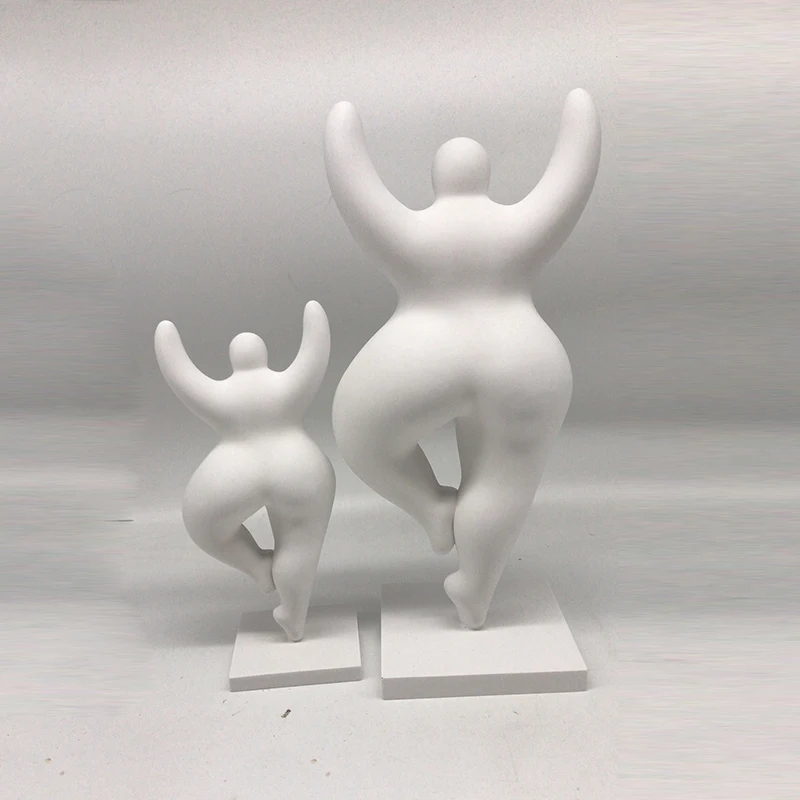 DIY Color Family Gifts - Resin Pure White Art Figurines