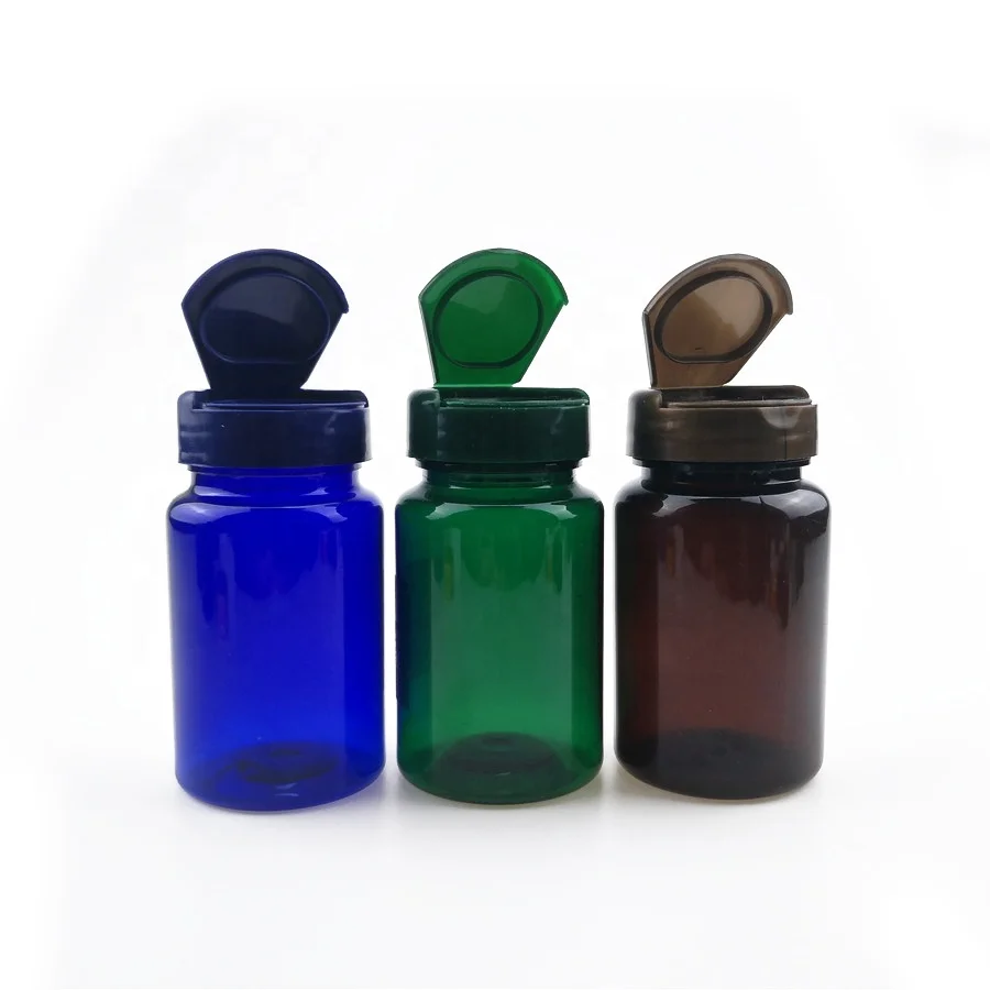 Small Plastic Matte Black Soft Touch Hdpe Bottle Capsule Packaging Pill ...