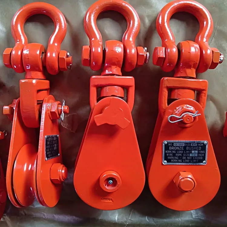 High Quality Swivel Type Snatch Block Pulley with Shackle