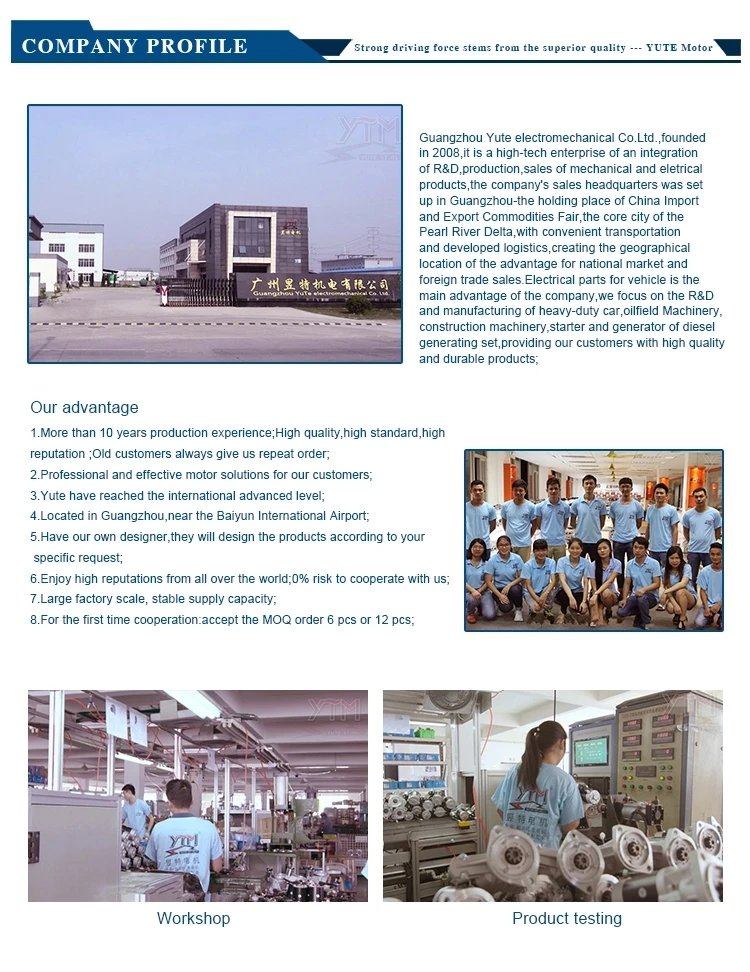 New Car Starter 361002A000 for Accent I20 I30 Cerato Carens