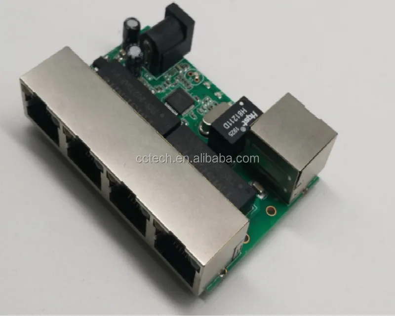 Compact Design 5p 10/100mbps Rj45 4 Ports Ethernet Switch Board - Buy ...