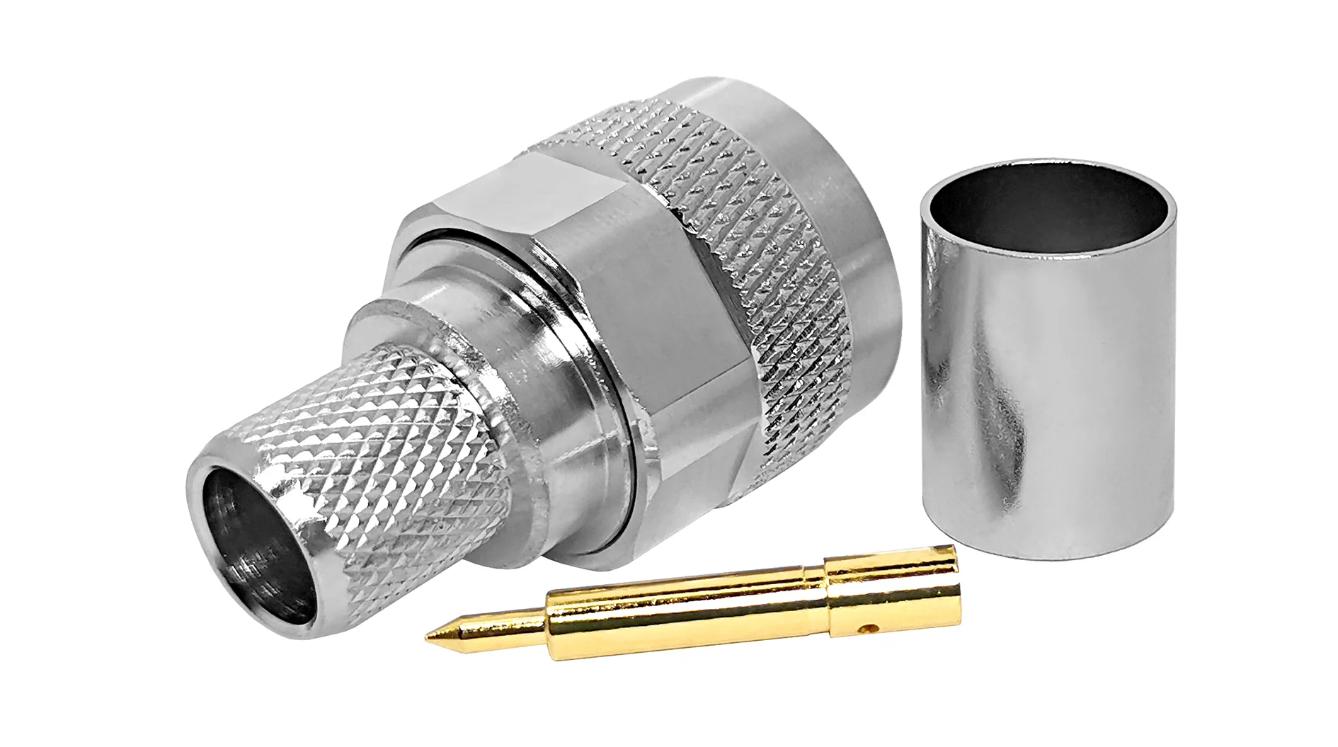 N Male Plug Straight Clamp Rf Connector For 1/2 Inch Feeder Cable Ldf4 ...