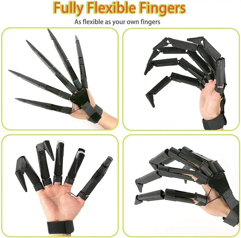 1 Pair Halloween Articulated Fingers,Printed Articulated Finger ...