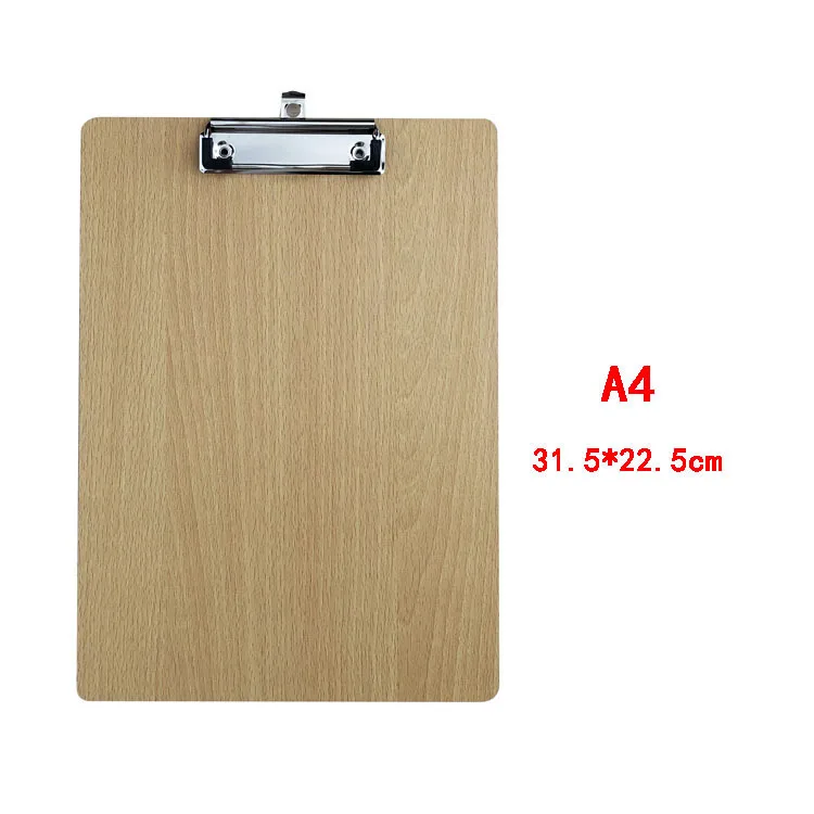 Promotional Cheap Custom Design Natural Color A4 Size Wooden Clip Board ...