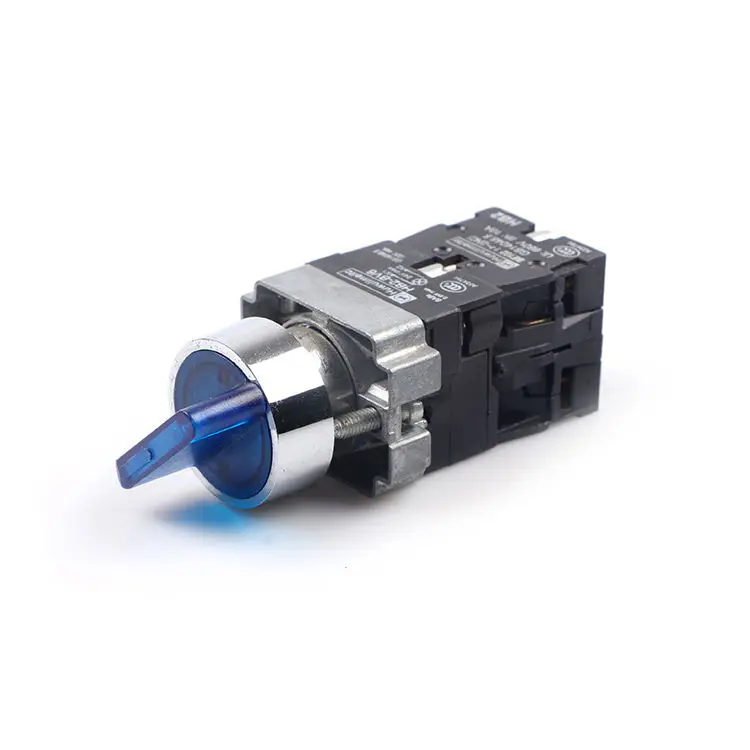 HUAWU 22mm 3 Position LED Selector Push Button Switch Plastic Aluminum ...