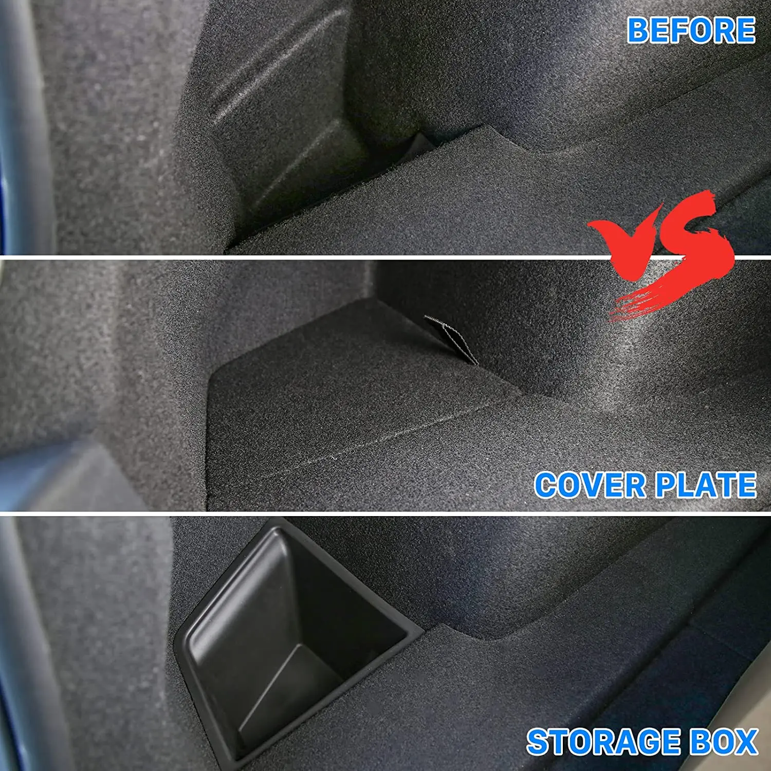 Car Trunk Container Side Divider Decoration For Tesla Model Y 2021 2022 ...