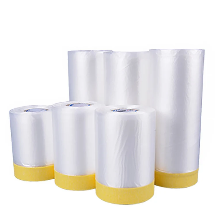 Pre-taped Masking Film plastic Masking Film For Paint - Buy Masking ...