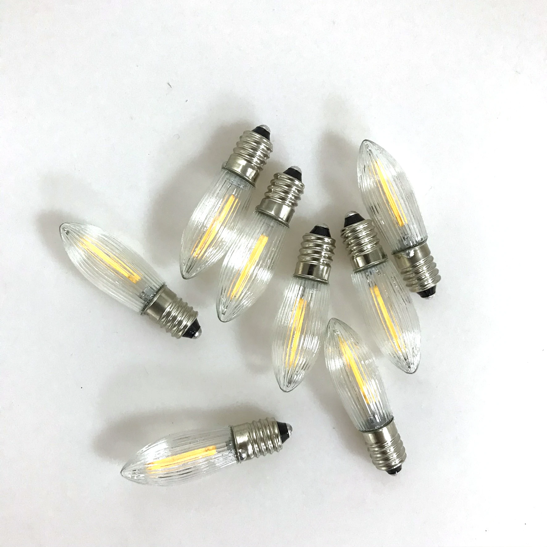 0.2W LED Filament Christmas Light Bulb 23V 34V Miniature Candle Light ...