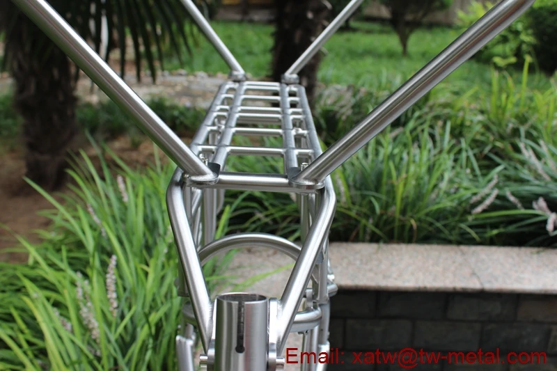 Ti Cargo Bike Frame with Couplers - Durable Titanium Fat Bike