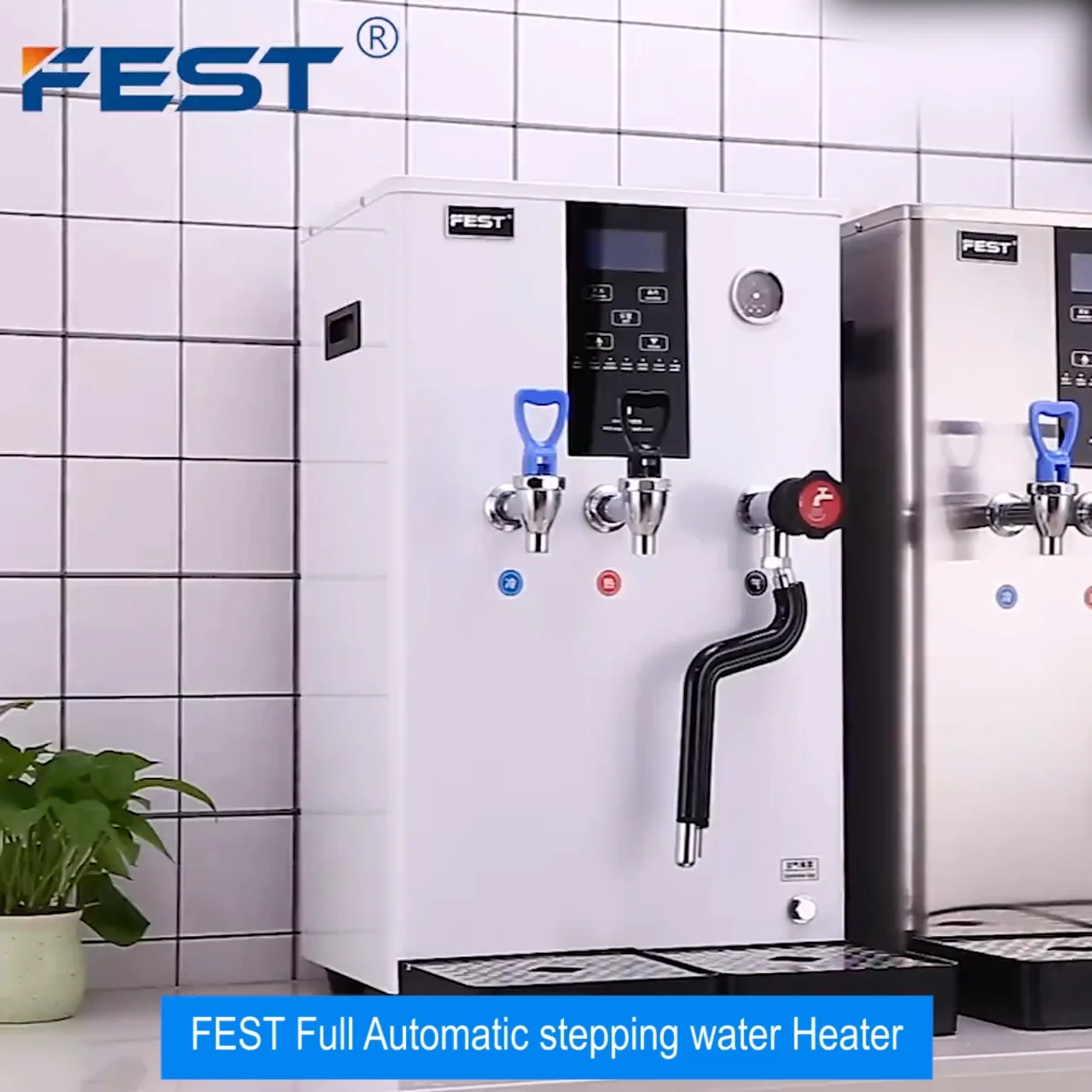 Fest Automatic Steam Machine Double Head Hot And Cold Water Heater ...