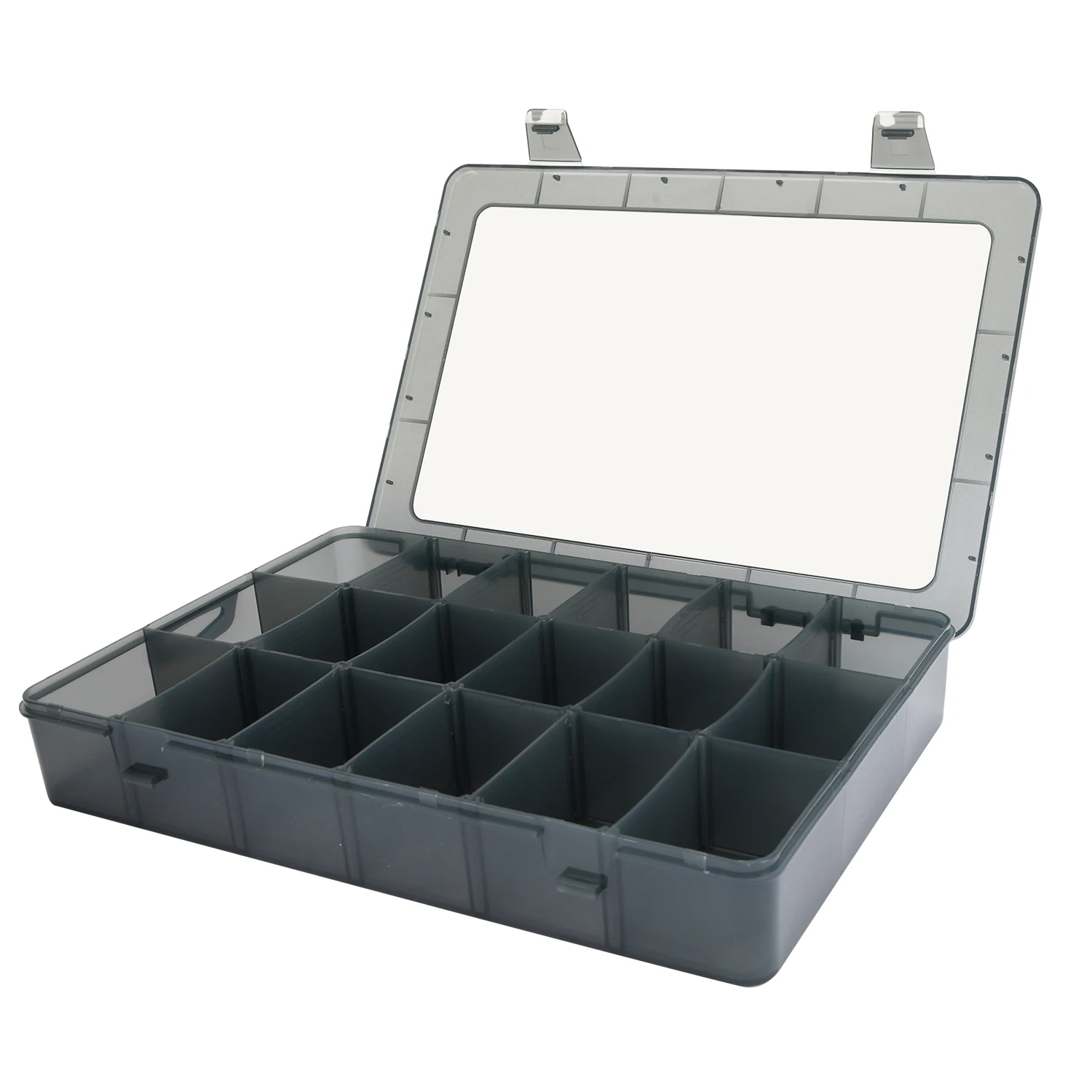 Vertak Mini Transparent Grid Packing Box Screw Rectangle 18 Compartment ...