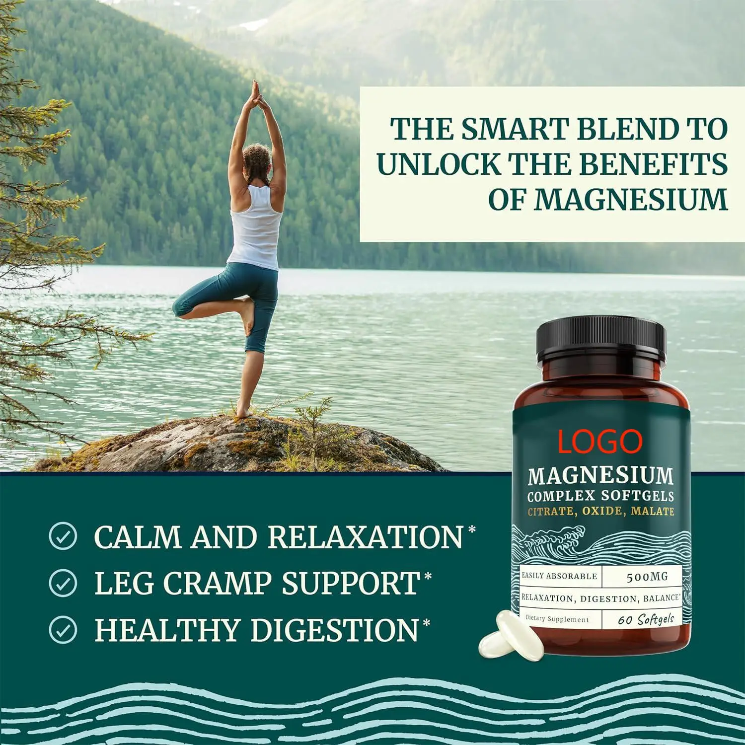 Triple Magnesium Soft Capsules Contain Citric Acid, Malic Acid, and ...