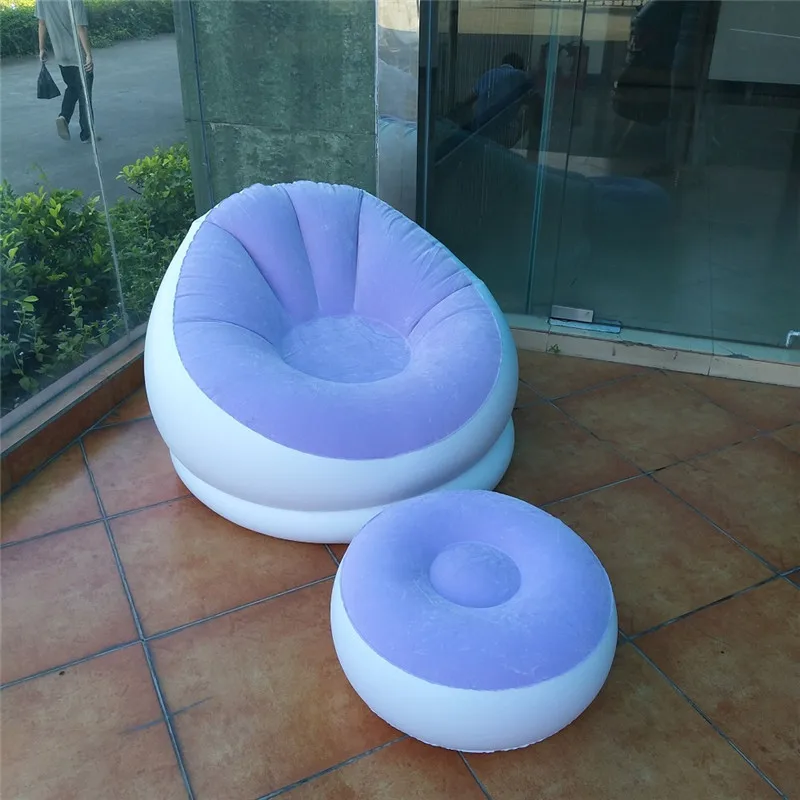Portable Lazy Sofa Couch Single Balcony Nap Inflatable Small Sofa Bed ...
