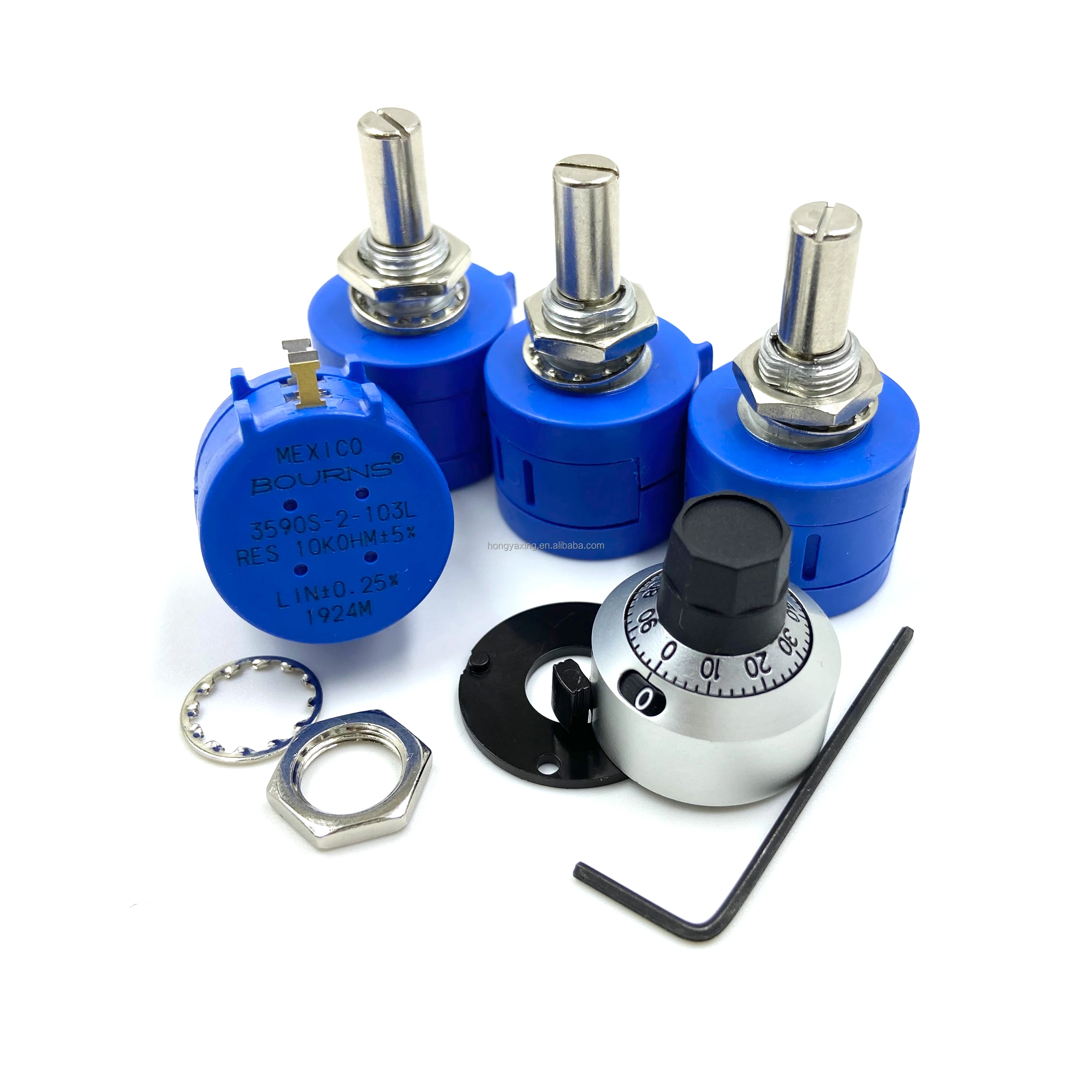 Original 3590S Rotary Multiturn Potentiometer Adjustable Resistor 500 ...