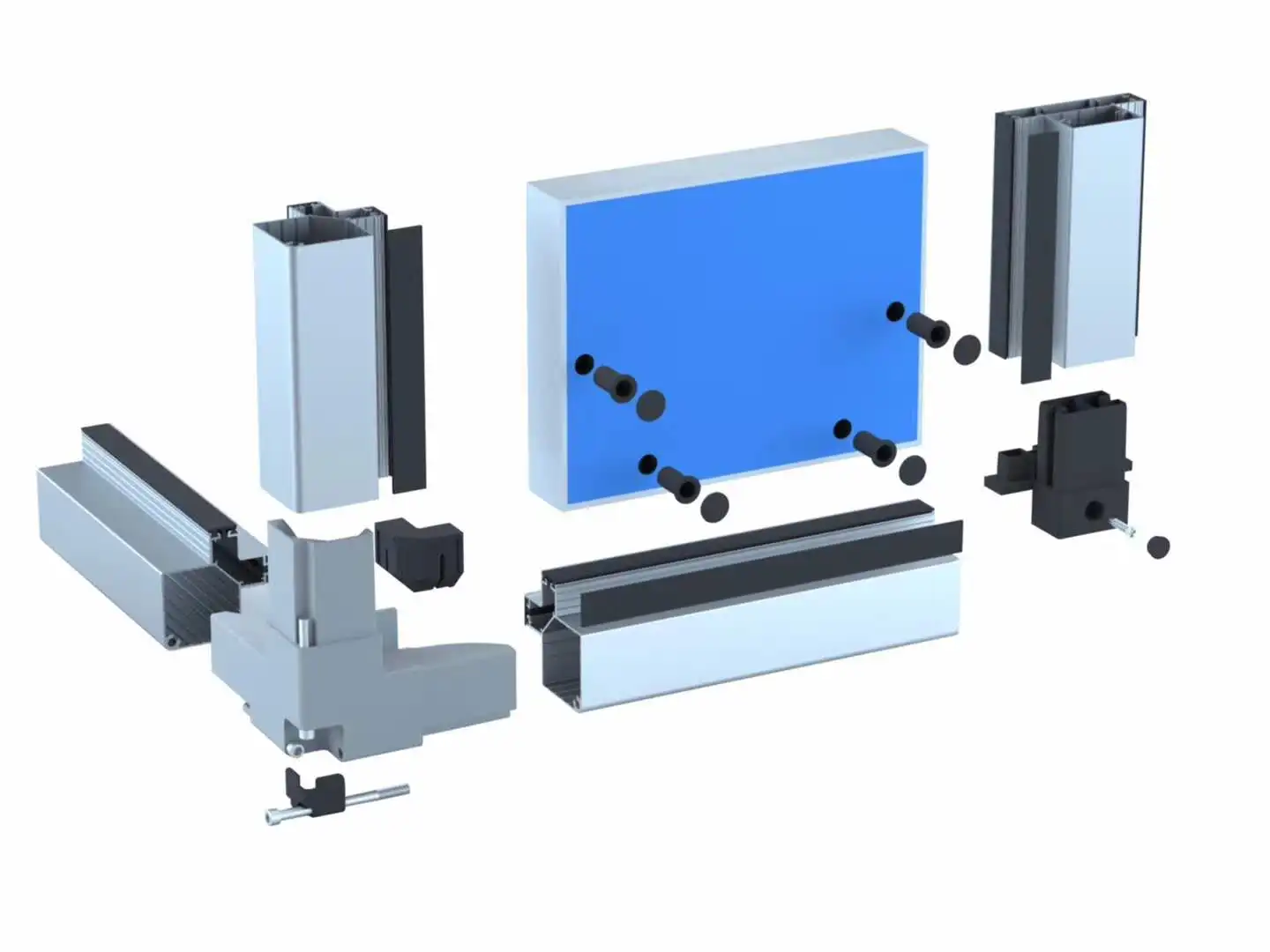AHU Cabinet Thermal Break Frame AL Profile & HVAC Parts