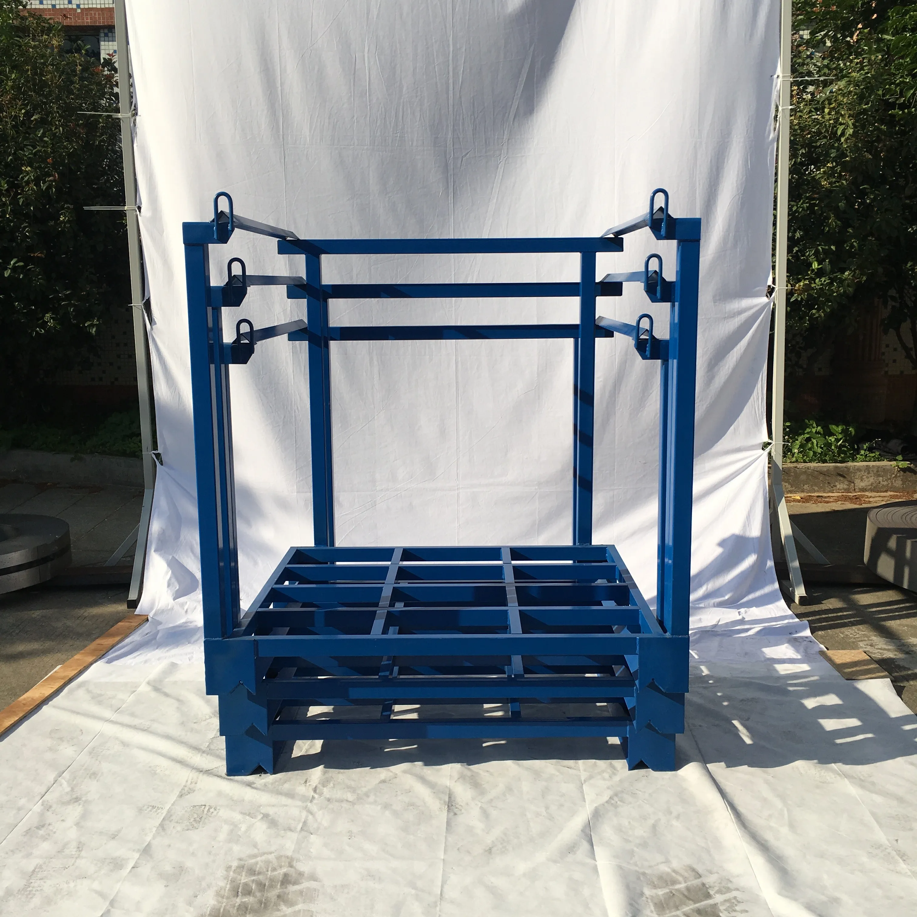 Warehouse Welded Industrial Metal Pallet Nestainer Stacking Racking ...