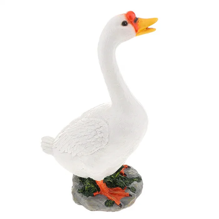 Resin Goose Statue - Elegant Garden Ornament by Beautyrich