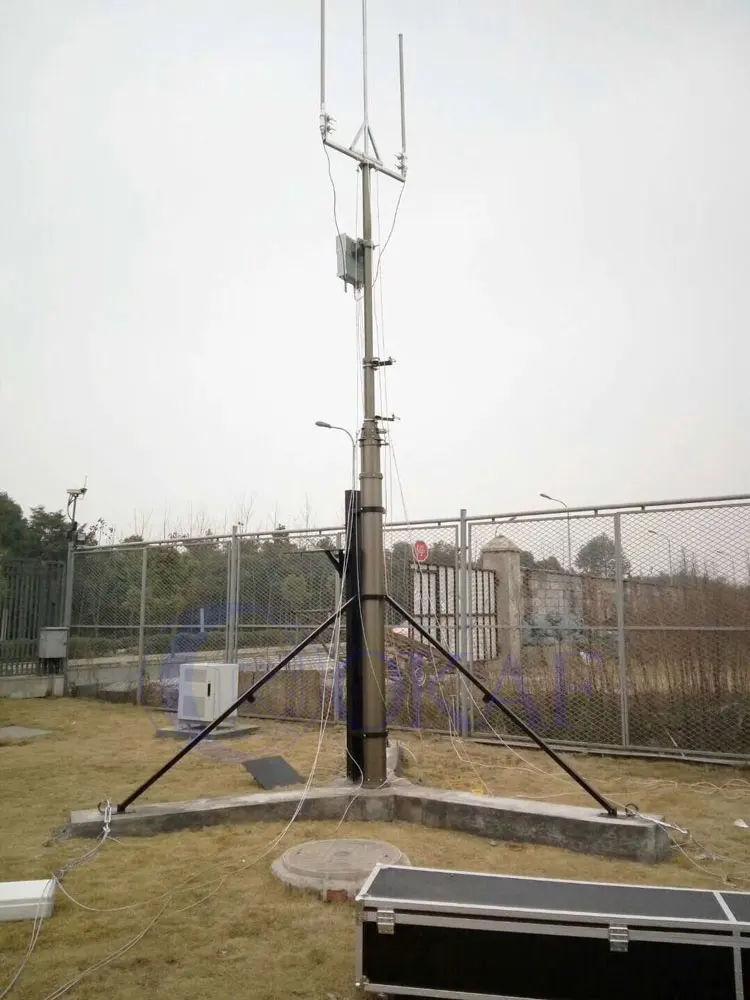 Aluminum Tripod Telescoping TV Antenna Mast Tower Pneumatic Telescopic ...