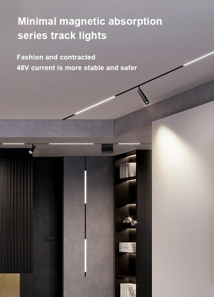 Magnetic Absorption Track Light Embedded Spotlights Rail Rail Rail Rod ...