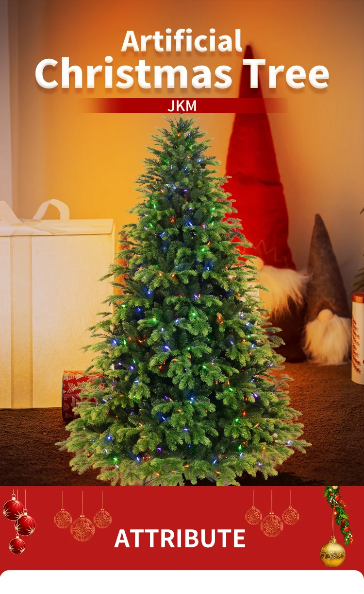 Pre-lit Instant No Fluff Artificial Green Christmas Tree