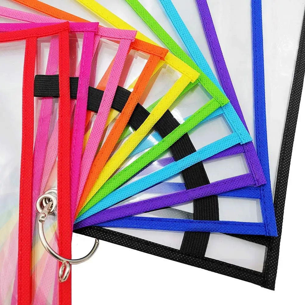 Custom Reusable A4 Double Side Pockets with Magnetic Dry Erase