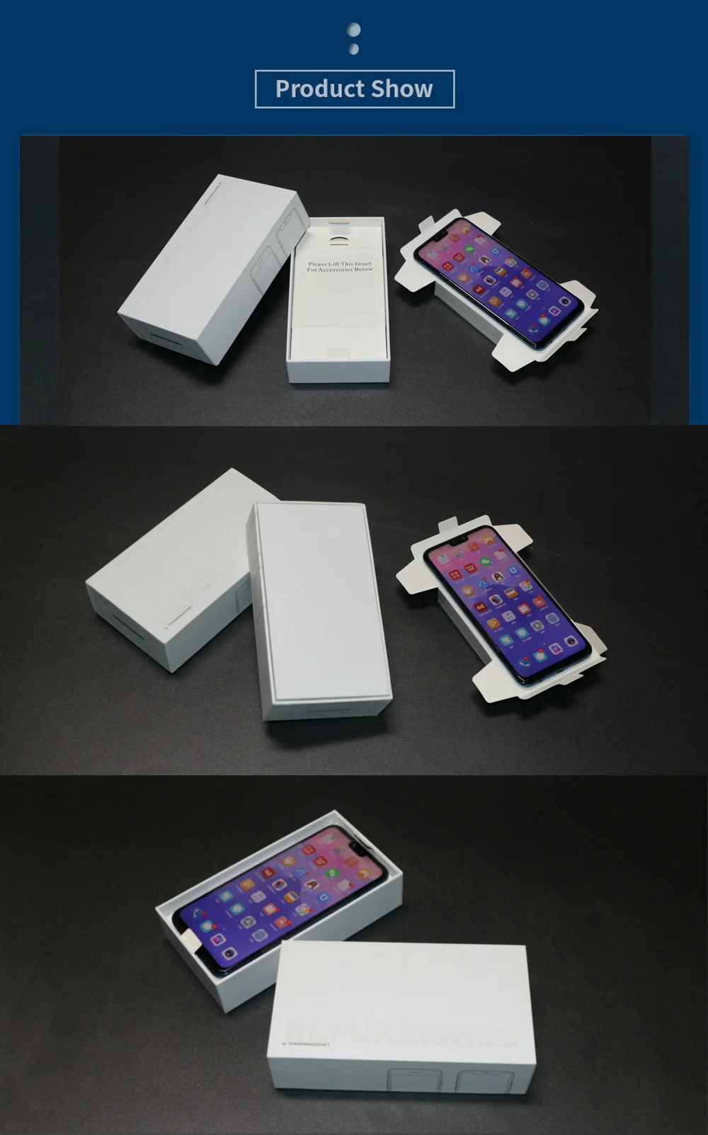 OEM Custom Elegant Shipping Empty Mobile Boxes for Retail