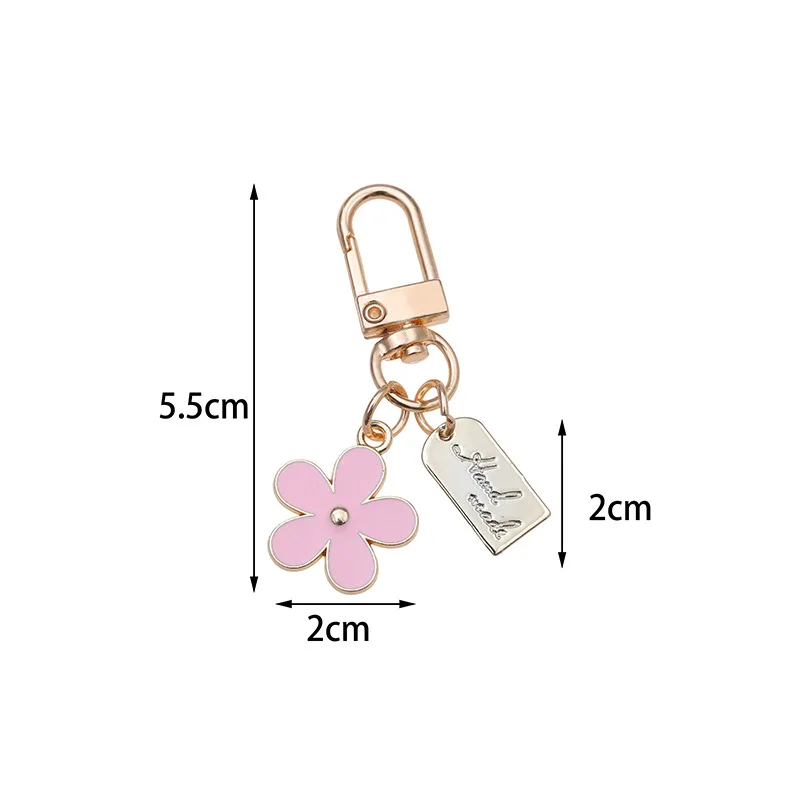 Custom Metal Key Chains - Elegant Flower Enameled Designs