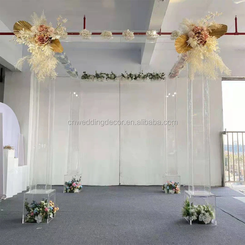 Clear Transparent Acrylic Wedding Structure Chuppah