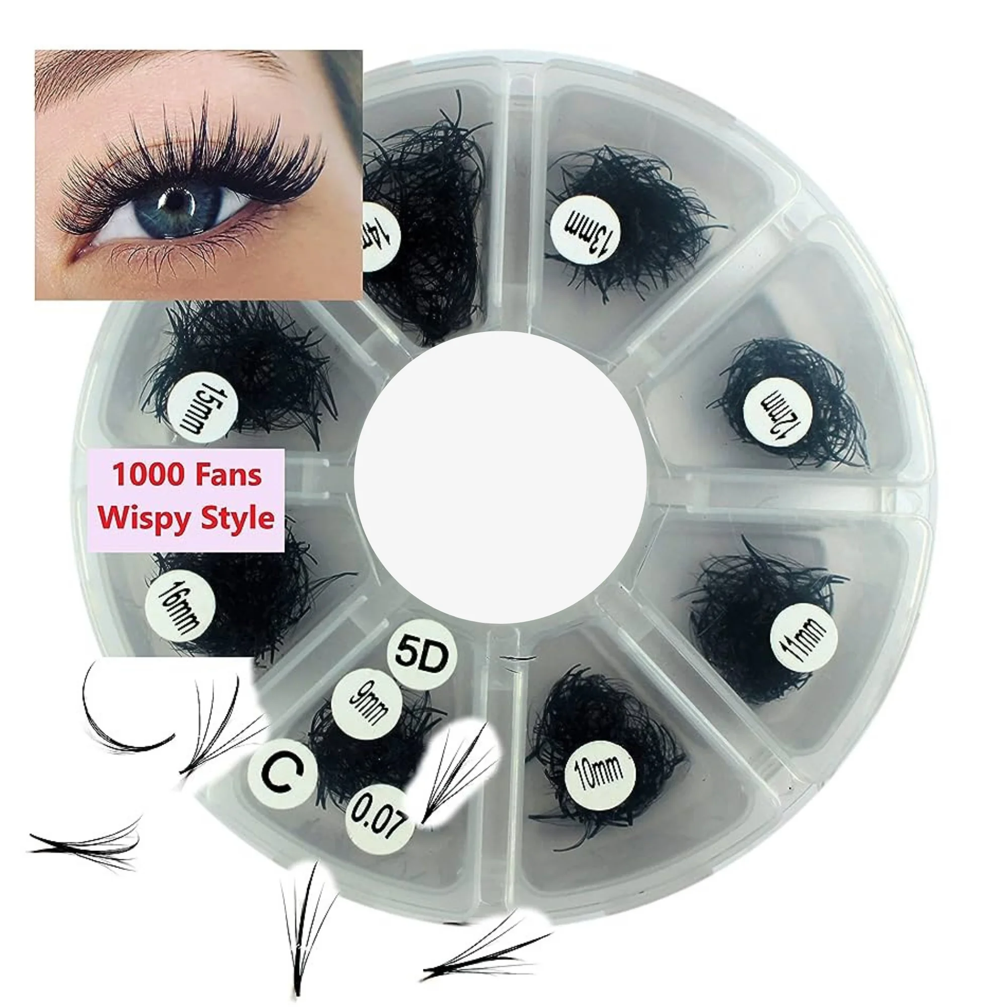 Wholesales Loose Promade Fans C Cc D Dd Curl Mix Tray 12d Eyelash ...
