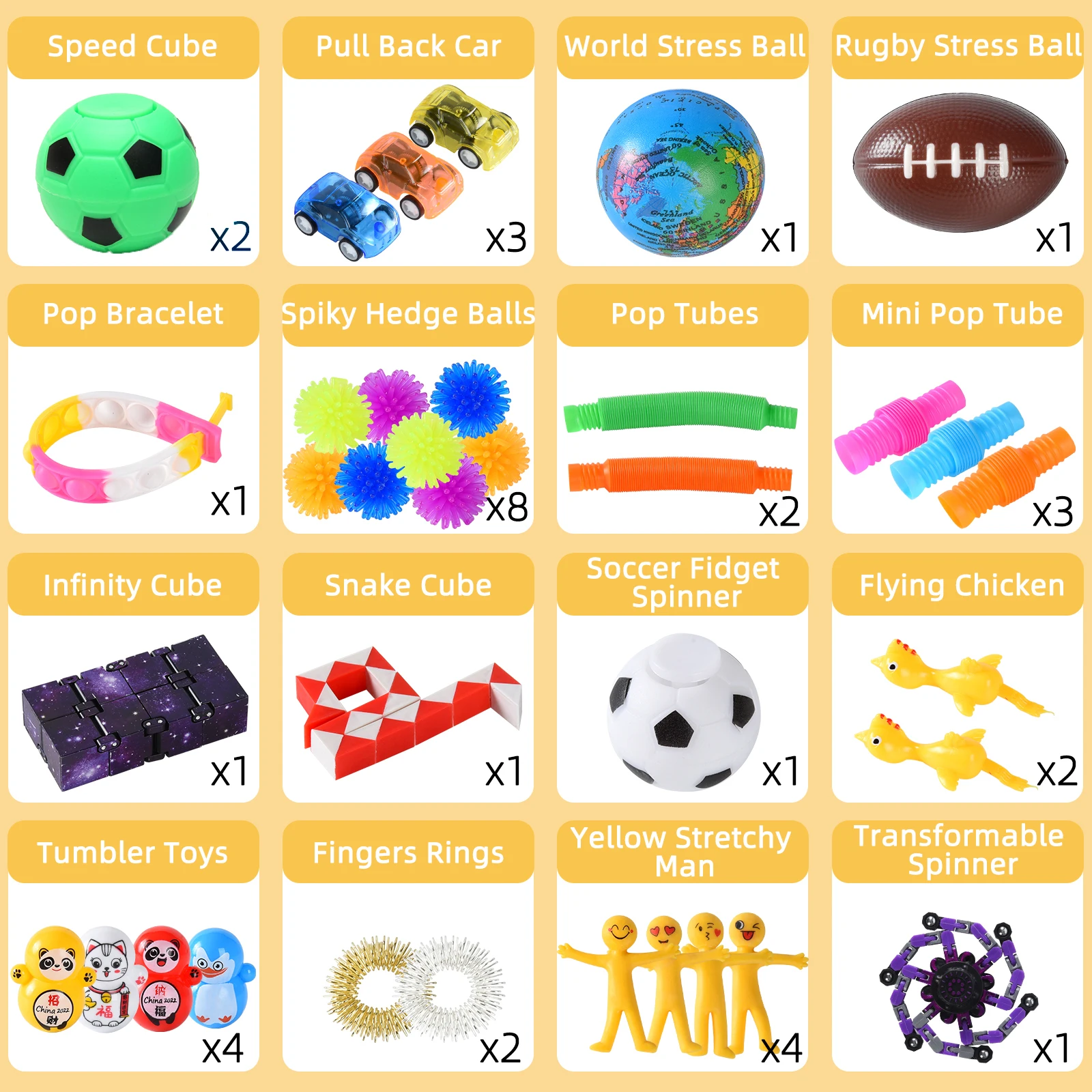 Fidget Toy Set for ADD, OCD, and Autism - Sensory Tools