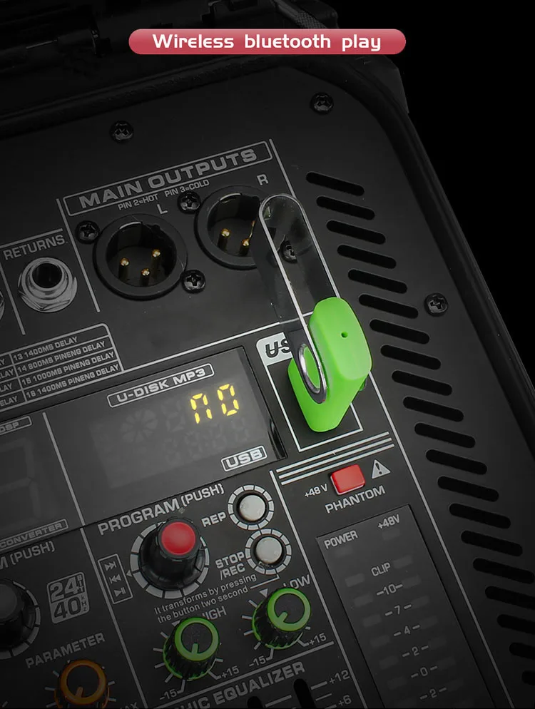 GAX-HM80 Professional Dj Flight Mixer - 8 Channel Hard Mixer