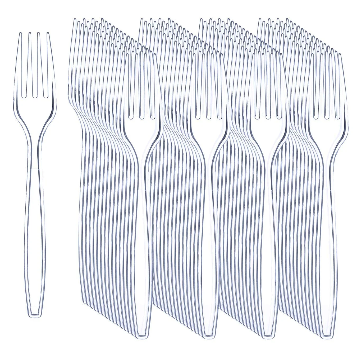 Clear Plastic Forks - Heavyweight & Customizable Utensils