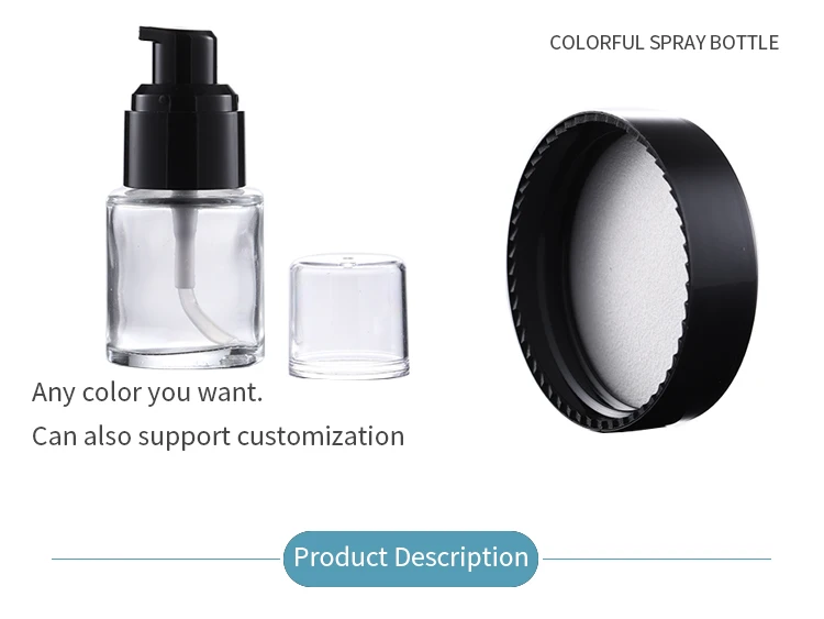 Cylindrical Beautiful 20g 30g 50g Cosmetic Empty Glass Jar Container ...