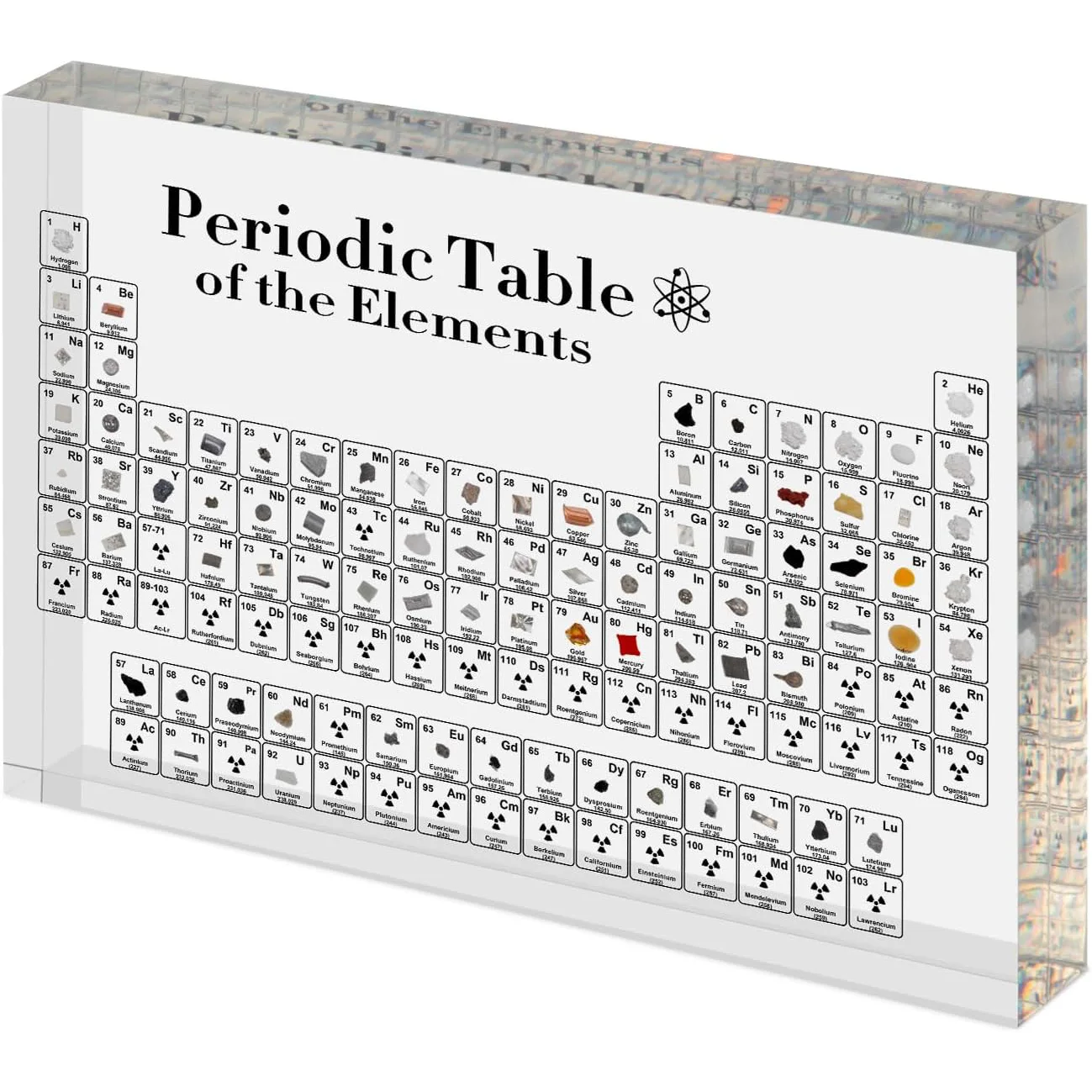 Clear Chemistry Periodic Table Display Stand Acrylic Periodic Table ...