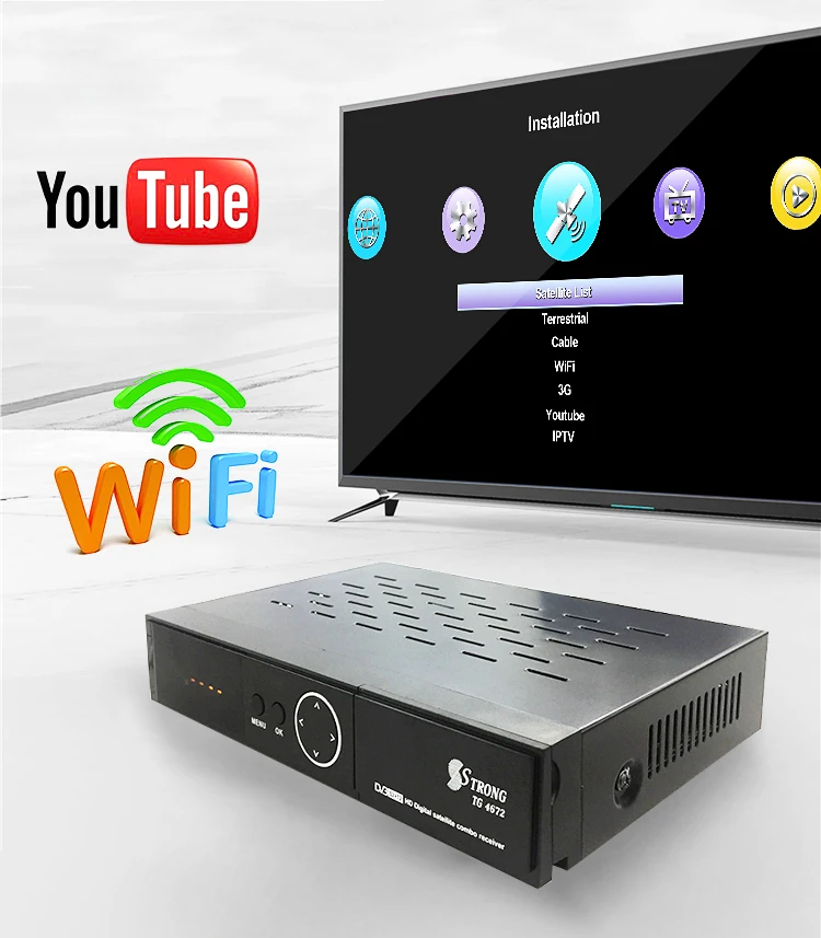 Strong Tg 4672 High Quality Dvbt2 S2 Combo Receiver Tv Box Satellite Tv ...