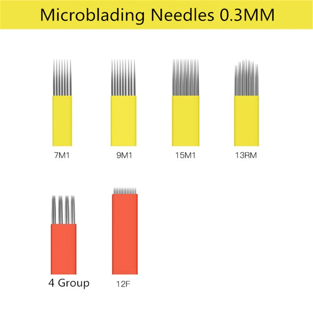 Tattoo Needle 7m1 9m1 13rm 15m1semi Permanent Makeup Microblading Blade ...