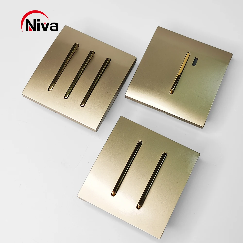Modern Glossy Electrical Switches And Sockets Uk Standard Luxury Light ...