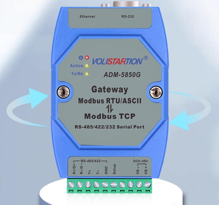 ADM-5850G Industrial Modbus Gateway - RTU to TCP Conversion