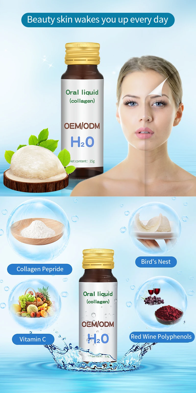 OEM Fish Collagen Oral Liquid - Anti-Aging Beauty Drink