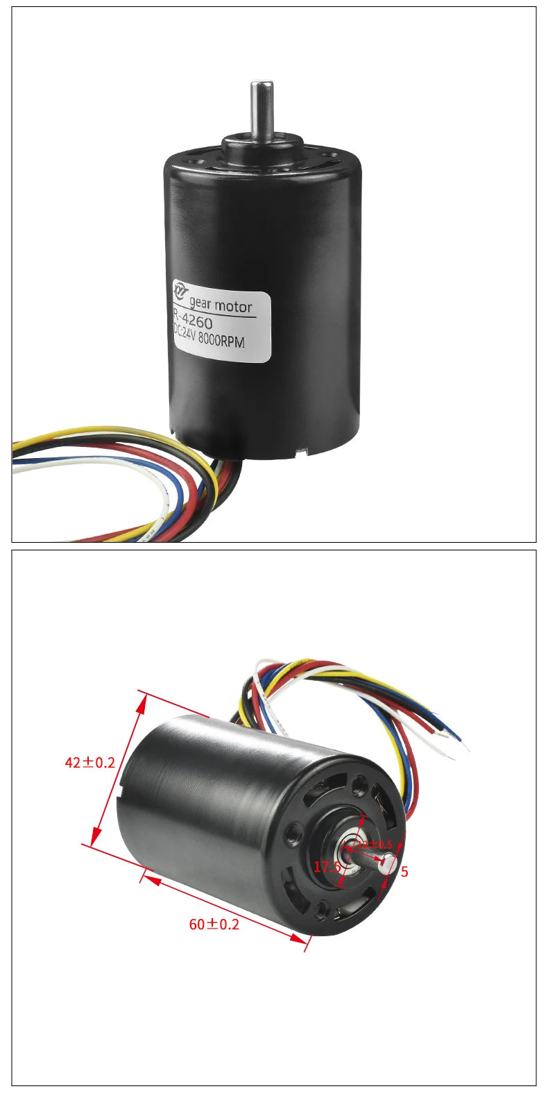 Bldc Motor 42mm 12v 4000rpm Long Life Low Noise Brushless 4260 Dc Motor ...