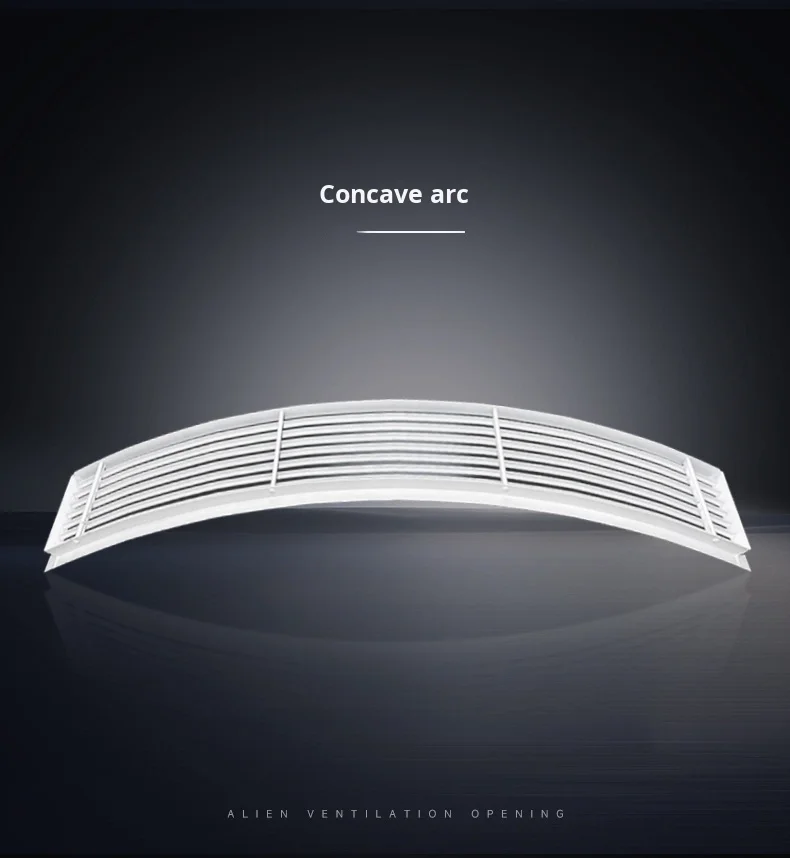 Modern Curved Central Air Conditioning Outlet Grille Aluminum Alloy ...