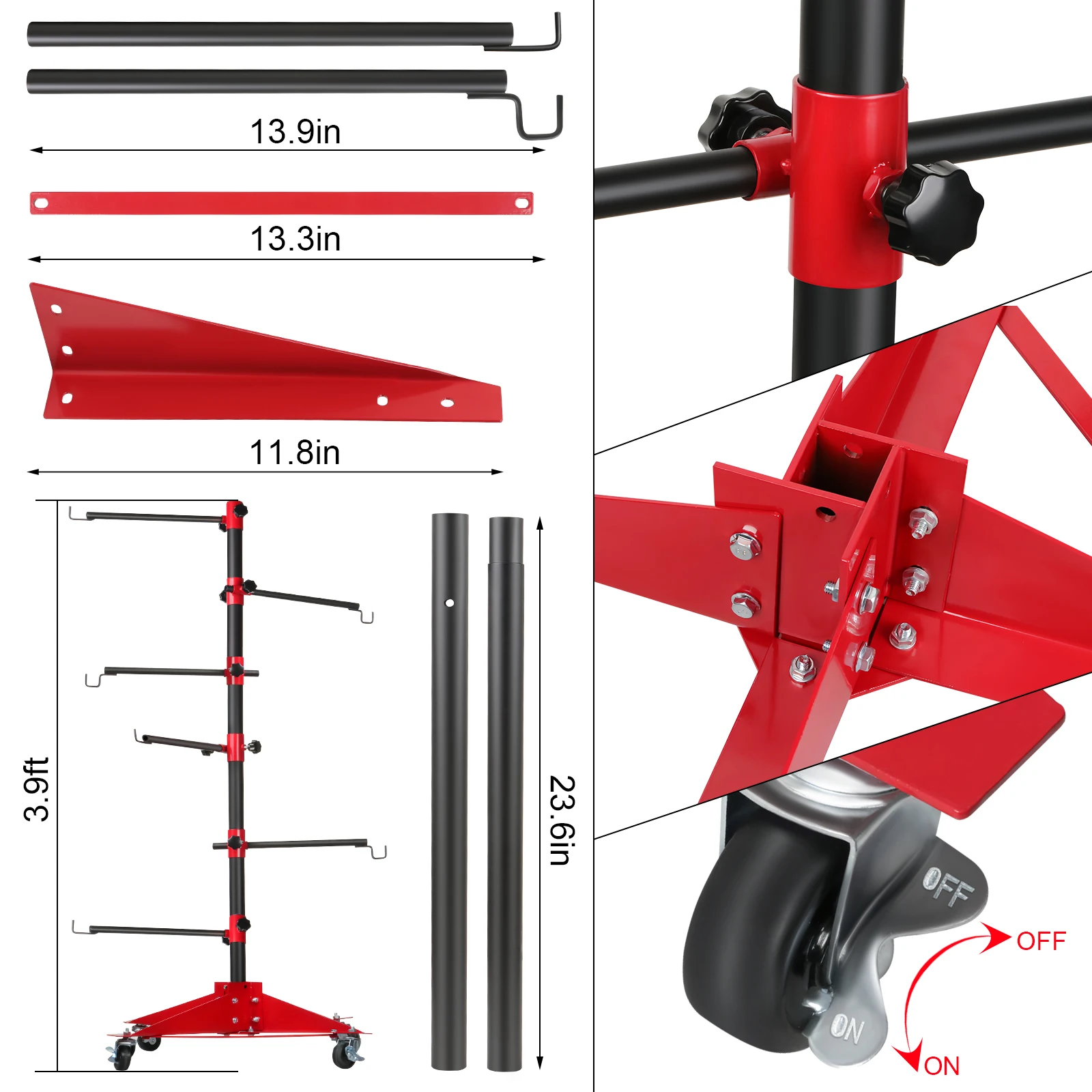 Heavy Work Hang Car Door Fender Bumper Paint Stand Adjustable Panel ...