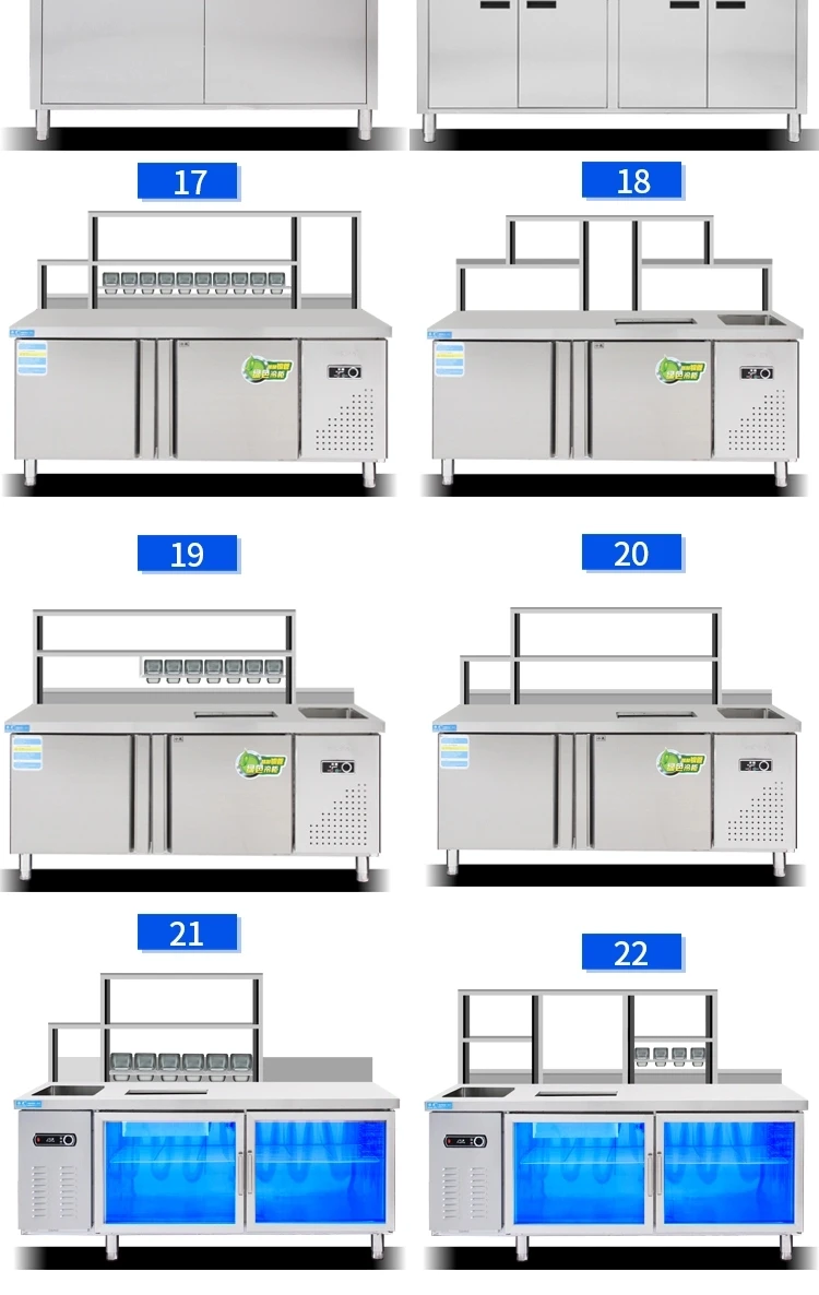 Stainless Steel Milk Tea Shop Counter Design Display for Shop