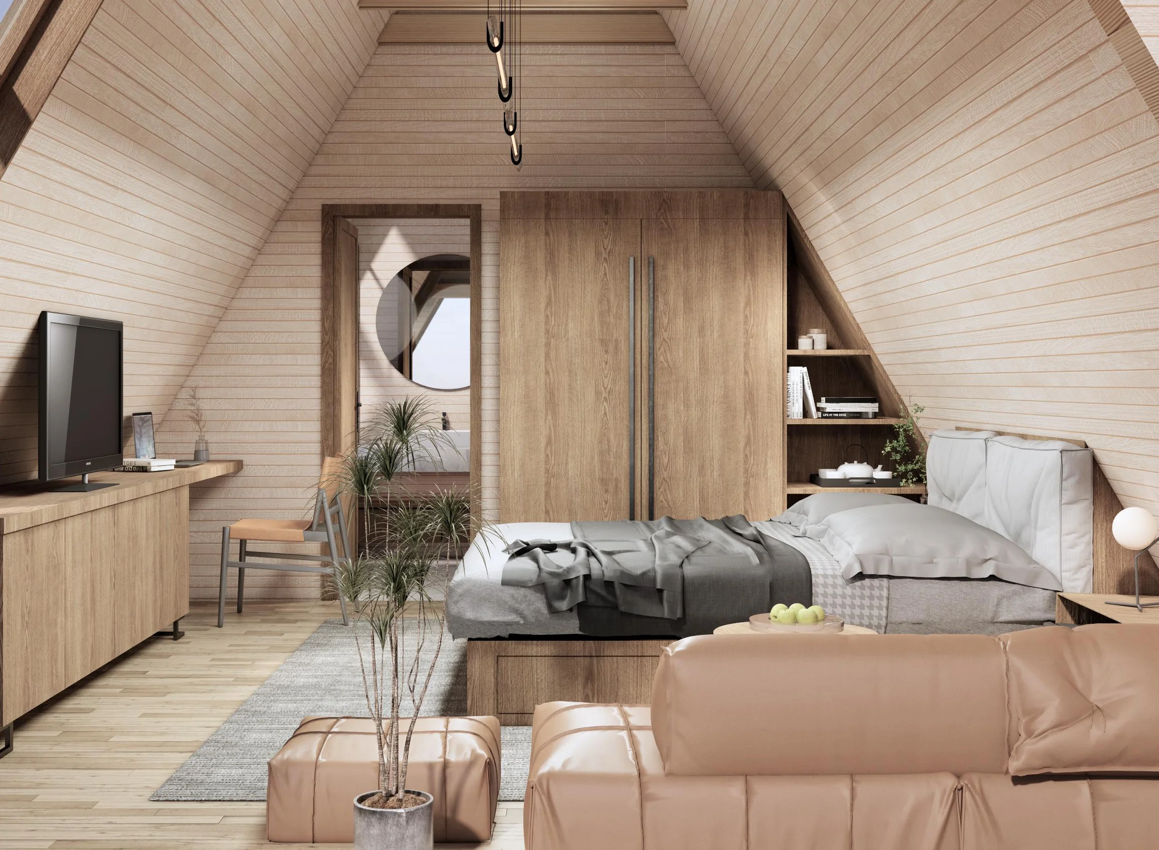 Luxury a-Frame Wooden House - Comfort & Style Combined