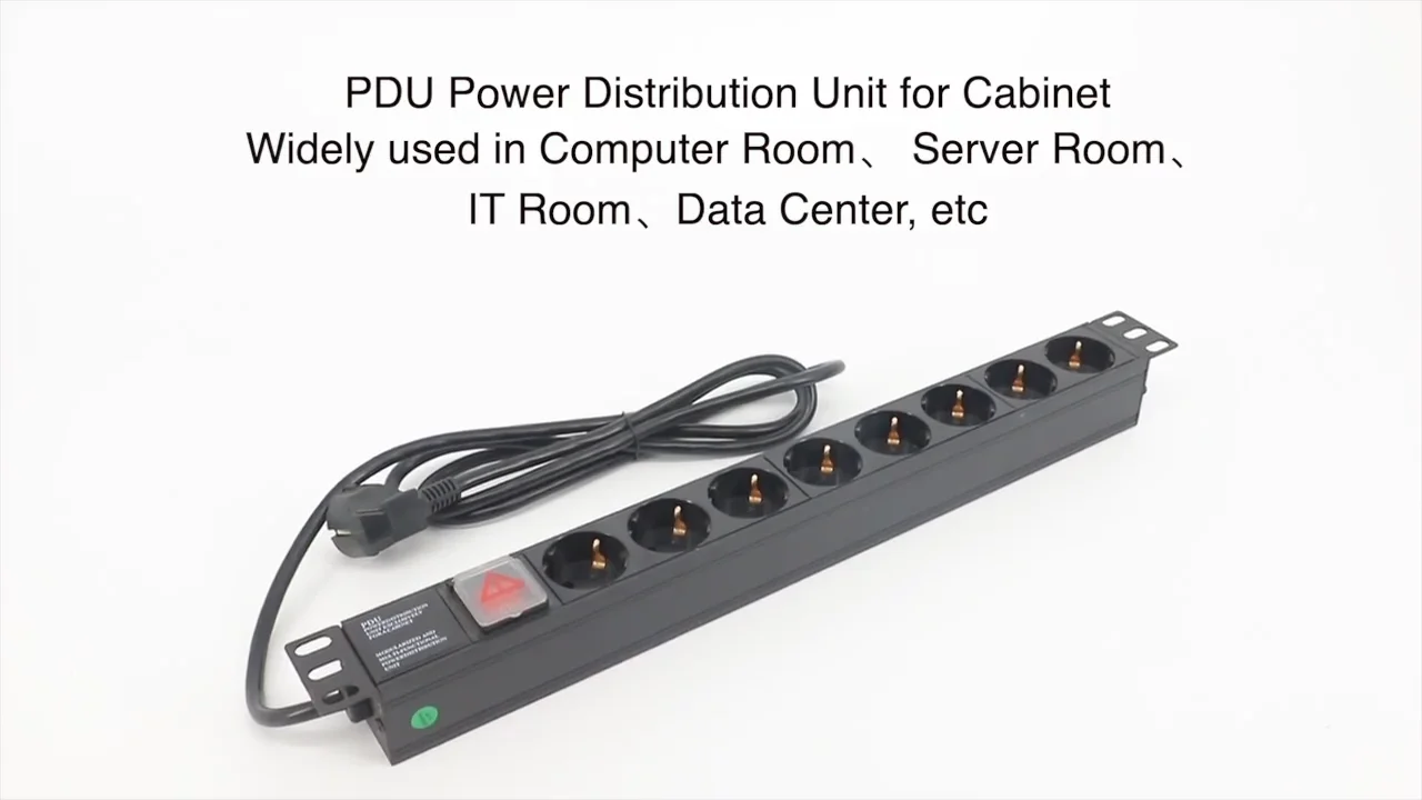 Yosun Custom 19 Inch 8 Way 1u German Socket Rack Mount Pdu For Computer ...