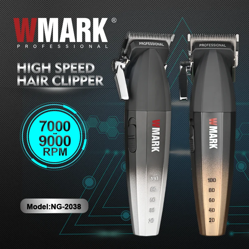 WMARK NG-2038 RTS 9000RPM Super Motor Rechargeable Hair Clippers