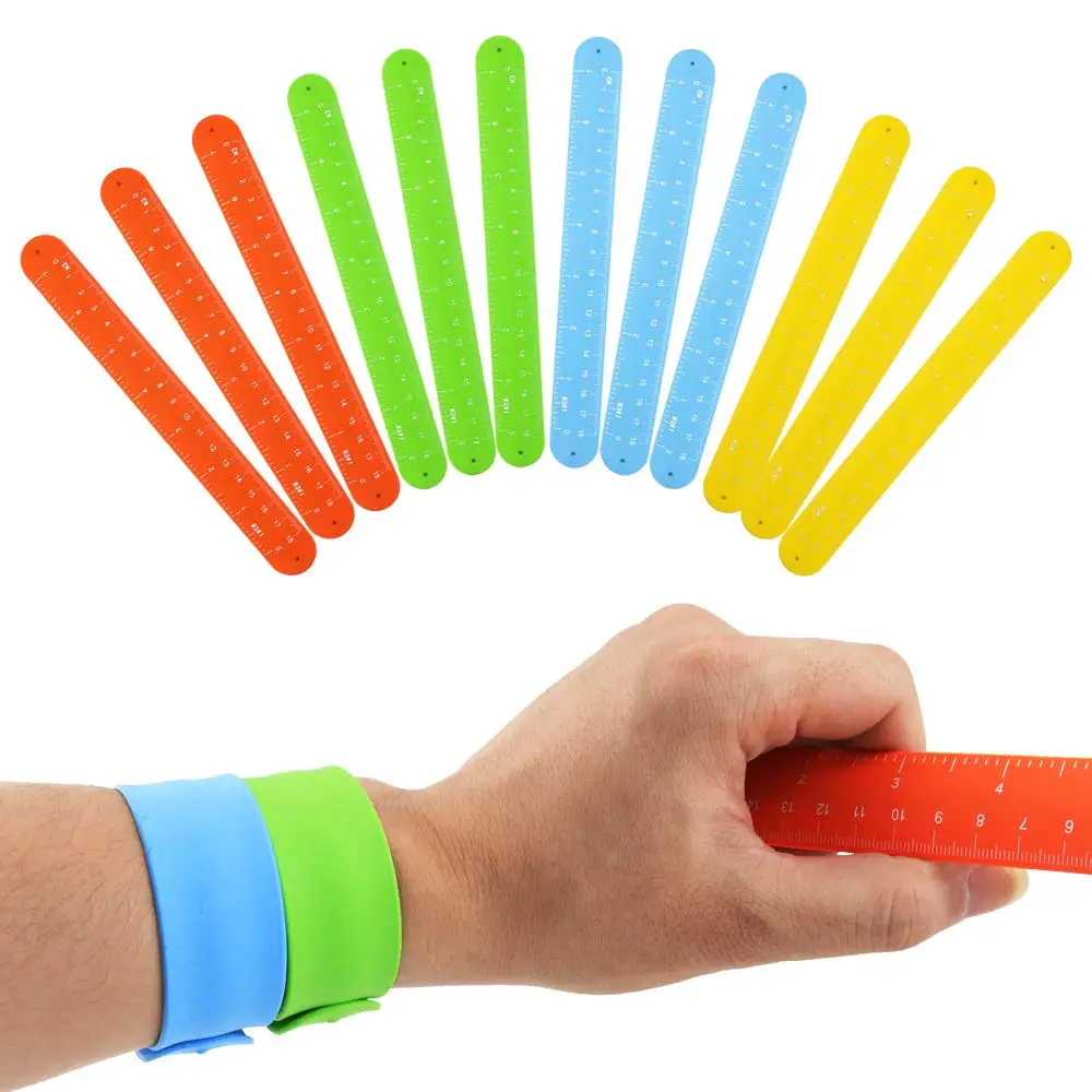 Personalized Silicone Slap Bracelets Ruler Snap Hand Band Snap Bands ...