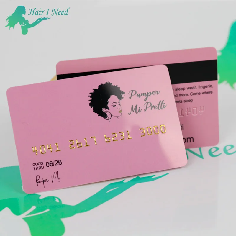 Custom Credit Card Size Business Card with Embossed Number Overlay for ...